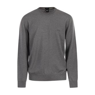 HUGO BOSS Pull col rond en maille fine - Homme - Pulls - Gris - Taille: L