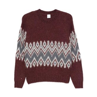 Eleventy Fairisle Geometrischer Pullover - - Knitwear - Damen - Braun - XS