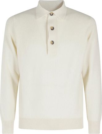 FILIPPO DE LAURENTIIS Polo Manica Lunga Cashmere - - Tops - Herren - Wei&szlig; - 2XL