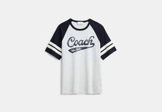 Coach Sportives Raglan-Sweatshirt mit Rundhalsausschnitt aus Bio-Baumwolle f&uuml;r M&auml;nner in Blau, Gr&ouml;&szlig;e Mittel