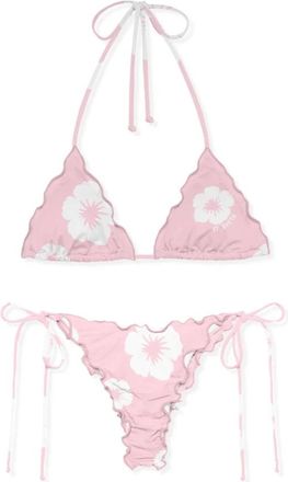 MC2 Saint Barth Femme, Maillots de bain, Rose, Taille: 42 FR Sagitami Simple Hibiscus 20