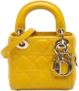Dior Pre-owned Micro Lady - Femme - Pre-owned - Jaune - Taille: ONE Size