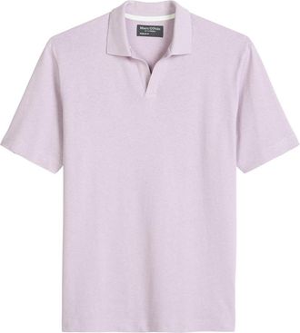 Marc O'Polo Strick-Poloshirt aus Baumwolle und Leinen mit Variokragen, Regular Fit in