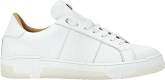 Philipp Plein Femme, Chaussures, Blanc, Taille: 39 EU Leather Lo-Top Baskets Monogram
