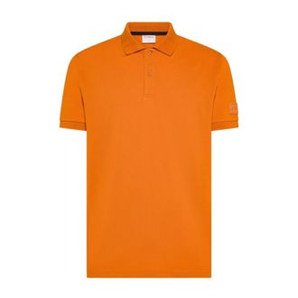 Sun 68 Homme, Tops, Orange, Taille: 3XL Polo Big Logo On Sleeve S/S