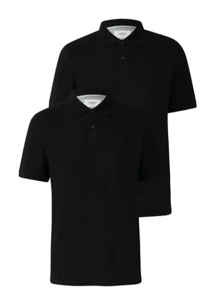 s.Oliver Poloshirt (Packung, 2-tlg) mit Logo Stickerei