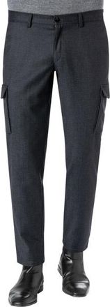 Hiltl Herren Cargohose blau Schurwolle