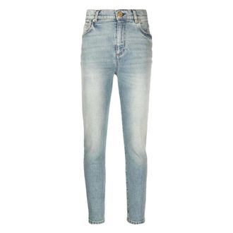 Balmain Blaue Skinny Jeans Mid-Rise Casual Style - - Jeans - Damen - Blau - XL