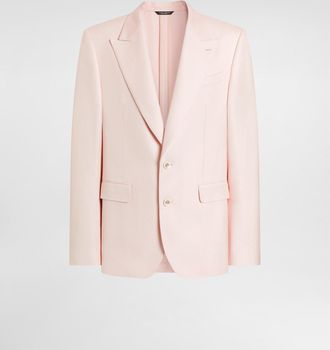 Dolce & Gabbana Jacke Sicilia Light Aus Viskose Mit Einreihiger Knopfleiste - Mann Anz&uuml;ge Und Blazer Rosa 52
