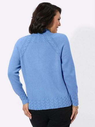 Witt Strickpullover Stehkragen-Pullover Langarm Zopfmuster