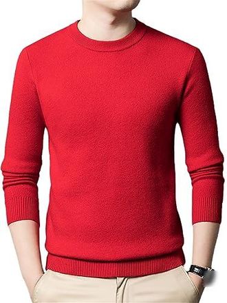 Generic Pull Chaud À Col Ras du Cou pour Homme, Pull Décontracté en Laine Épaisse, Automne Et Hiver