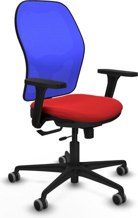 Piqueras y Crespo B&uuml;rostuhl mit 3D-Armen, h&ouml;henverstellbare Lendenwirbelst&uuml;tze, ausgestattet mit Syncro/Traslack und eingespritztem Schaum, mit Rollen von 65 mm, Parket