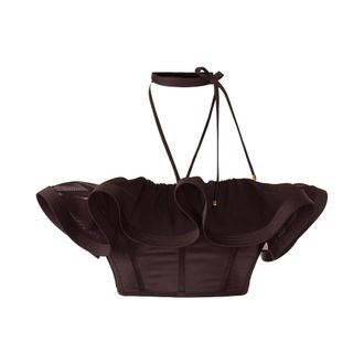 Elisabetta Franchi Damen, Oberteile, Braun, SGr&ouml;&szlig;e