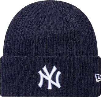 New Era Femme, Accessoires, Bleu, Taille: ONE Size New York Yankees Wide Cuff Beanie