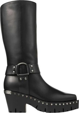 Jimmy Choo London Femme, Chaussures, Noir, Taille: 39 EU Bottes hautes &agrave; plateforme clout&eacute;es