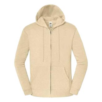Fruit Of The Loom Fruit of the Loom - Iconic Premium Hoodie mit durchgehendem Rei&szlig;verschluss f&uuml;r Herren/Damen Unisex (W&uuml;stensand)