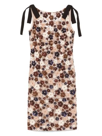 N°21 robe mi-longue à sequins - Marron