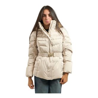 Guess Femme, Vestes, Beige, Taille: 42 FR Doudoune Courte Beige