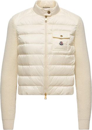 Moncler Cardigan zippé matelassé en laine