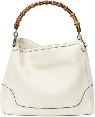 Gucci Crossbody Bags - Medium Diana Bamboo Hobo - Gr. unisize - in Wei&szlig; - f&uuml;r Damen