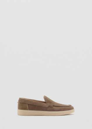 Mango Chaussures cuir su&egrave;de marron clair/pastel - Homme - 39 - MANGO MAN