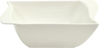 Van Well Porzellan-Schale Harmony 16x13x6cm I Schüssel aus edlem Porzellan I Porzellan-Schüssel in mattem Weiß I weiße Schale in geschwungener Form I mikrowell