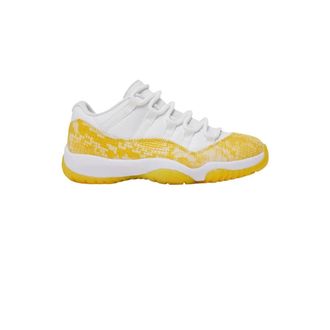 Nike Femme, Chaussures, Blanc, Taille: 40 EU Baskets Basses R&eacute;tro en Peau de Serpent Jaune