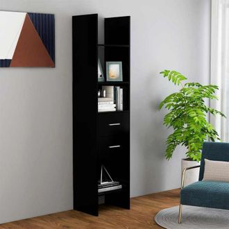 vidaXL Biblioth&egrave;que Noir 40x35x180 cm Agglom&eacute;r&eacute;