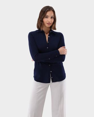 van Laack Strickhemd aus Air Cotton