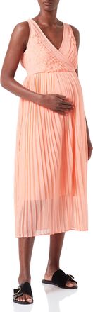 Mama Licious MAMA.LICIOUS Womens MLTAYLOR S/L Woven PLISSÉ MIDI Dress A. Kleid, Desert Flower, M