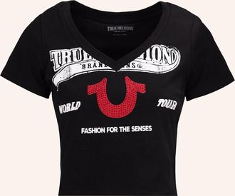 True Religion T-Shirt Cropped schwarz