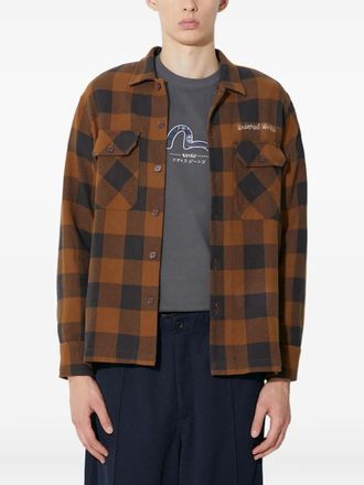 Universal Works chemise &agrave; carreaux - Marron