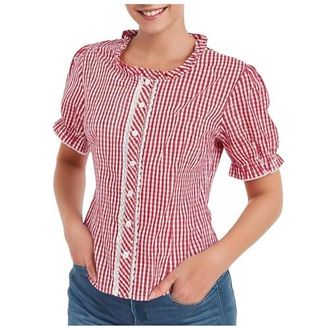 Generic T-shirt d&eacute;contract&eacute; pour femme avec col carr&eacute; et motif &agrave; carreaux pour l&eacute;t&eacute;, pour la vie quotidienne, confortable et respirant, jeans et pantalons, Ro