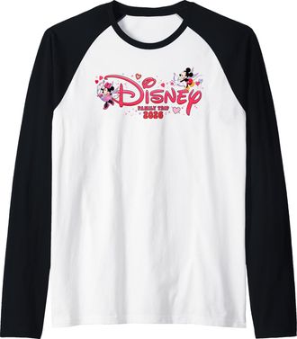 Disney Mickey & Minnie Valentines Day Family Trip 2026 Logo Raglan