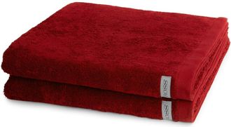 ROSS 2 teiliges Frottier-Set - Sinfonie (2 X Duschtuch im Set) - 500 g/m2 - Baumwolle - Walkfrottee - saugstark - weich und flauschig - Kirsche