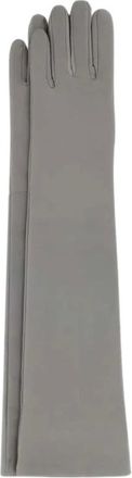 Frankie Shop Gants longs en cuir Veneto - Femme - Accessoires - Gris - Taille: M/L