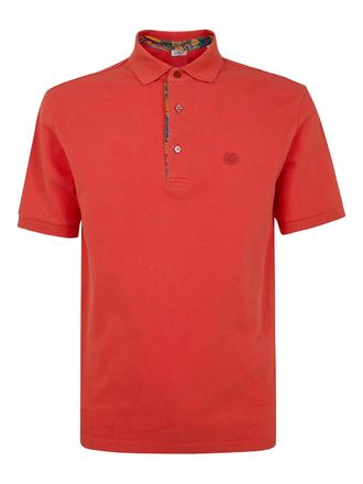 Etro Poloshirt mit Logo - Rot