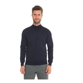 Hindustrie Schmale Passform Wollpullover - - Knitwear - Herren - Blau - L