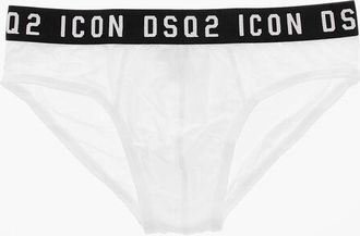 Dsquared2 Stretch Cotton ICON Briefs with Logoed Waistband size Xxl