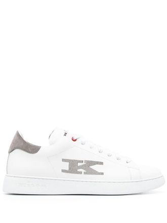 Kiton Sneakers mit Logo - Wei&szlig;