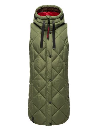 Navahoo Damen Steppweste Schnuckel - Lang & Stylisch mit Kapuze