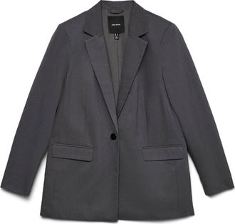 Vero Moda Damen Vmnila Ls Slim Blazer, Grey Pinstripe, 38