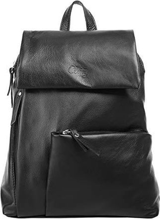 Cluty Sac à dos ville Femme cuir véritable | Fabriqué en Italie, sac à dos, sac de ville, sac à bandoulière en cuir 020401