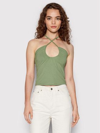 NA-KD Top Keyhole 1100-006071-5310-003 Gr&uuml;n Slim Fit