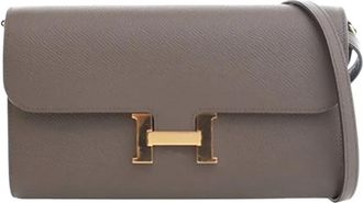 Herm&egrave;s 2020 Epsom Constance Long To Go Wallet crossbody bag - Braun