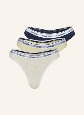 Calvin Klein 3er-Pack Strings Icon Logo gelb