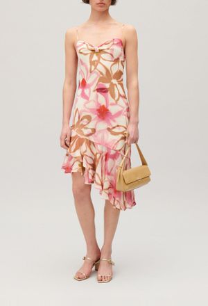 Claudie Pierlot Robe midi imprim&eacute;e soie