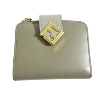 Fendi Portefeuille Bifold FF Diamond doccasion - Femme - Pre-owned - Beige - Taille: ONE Size