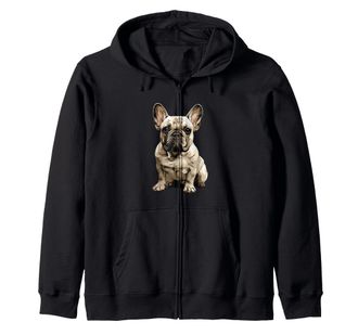Whyitsme Design Cremefarbene franz&ouml;sische Bulldogge Kapuzenjacke
