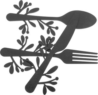 Cabilock 3stücke Teiliges Küchenwand-dekor Aus Holz Mit Gabel Löffelmotiv Rustikale Wandtafel Für Esszimmer Vielseitige Küchenwand-deko Langlebig Und Praktisch